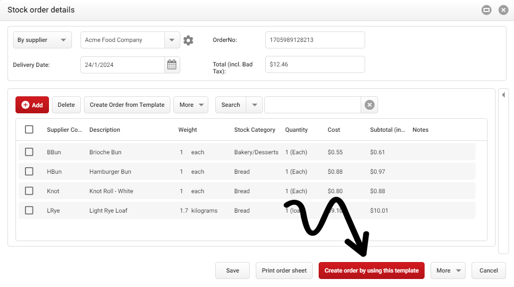 Creating Purchase Order Templates