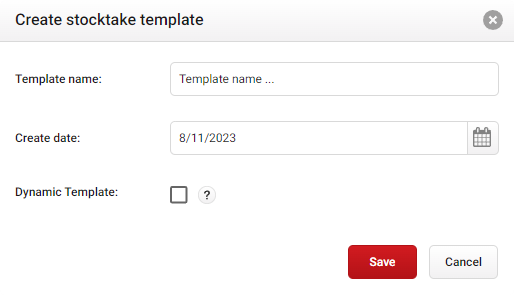 Creating Stocktake Templates
