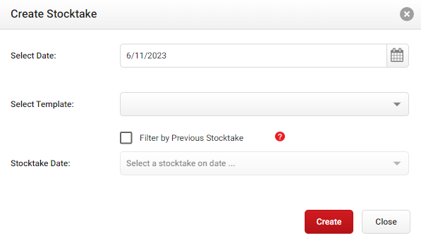 Creating a Stocktake
