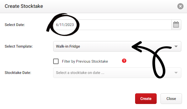 Creating a Stocktake