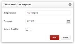 Creating Stocktake Templates