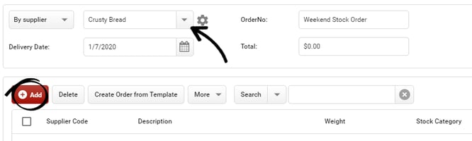 Creating a Purchase Order