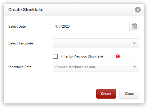 Creating a Stocktake