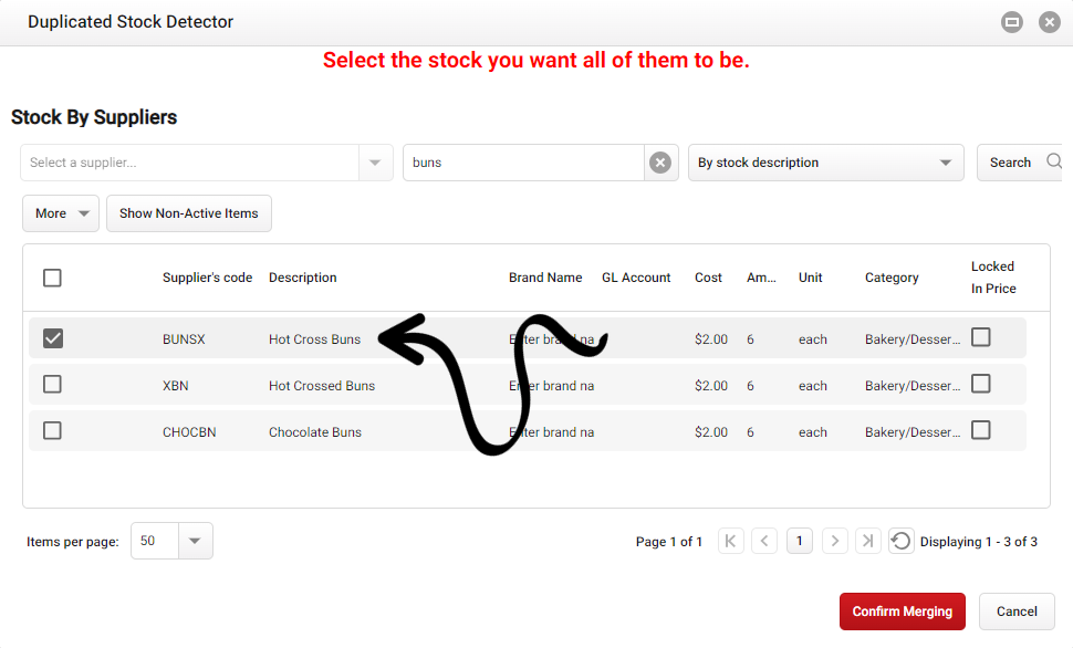 Merging Duplicated Stock