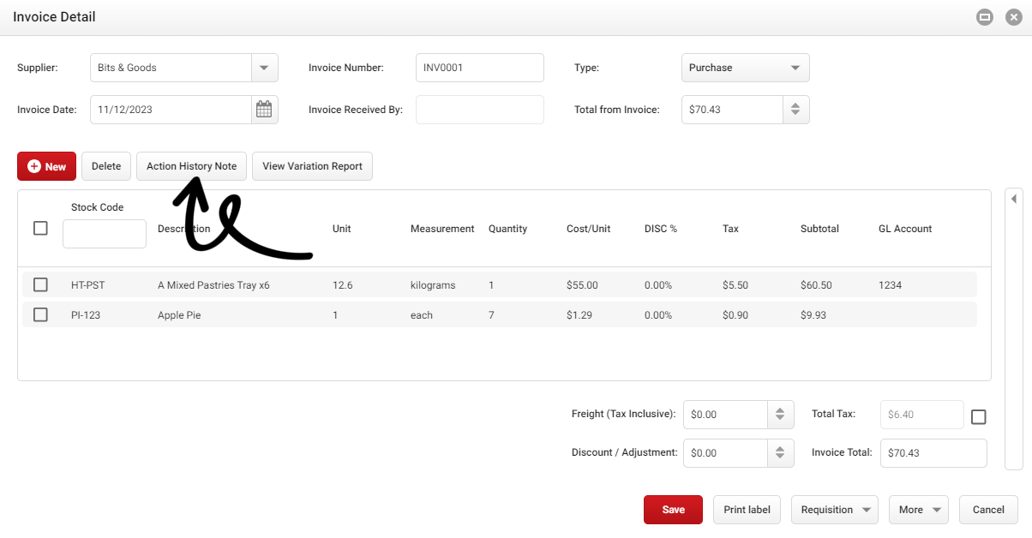 Creating an Invoice manually
