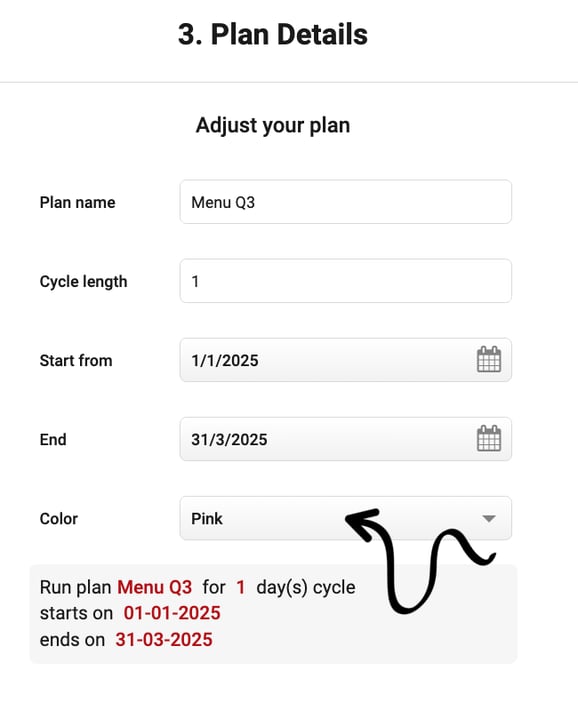Managing Your Cycle Menus