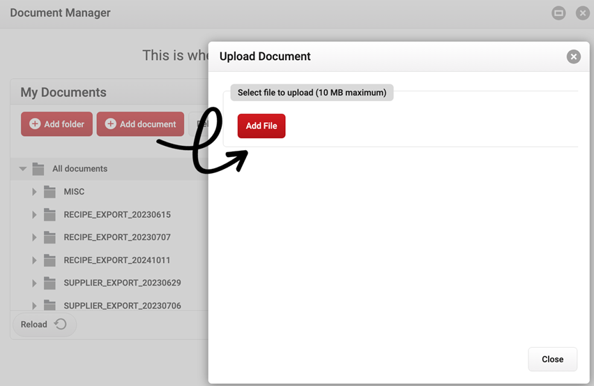 Importing Recipe Cards