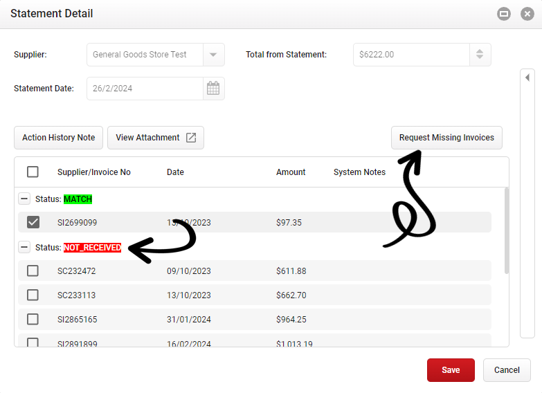 Managing Your Statements