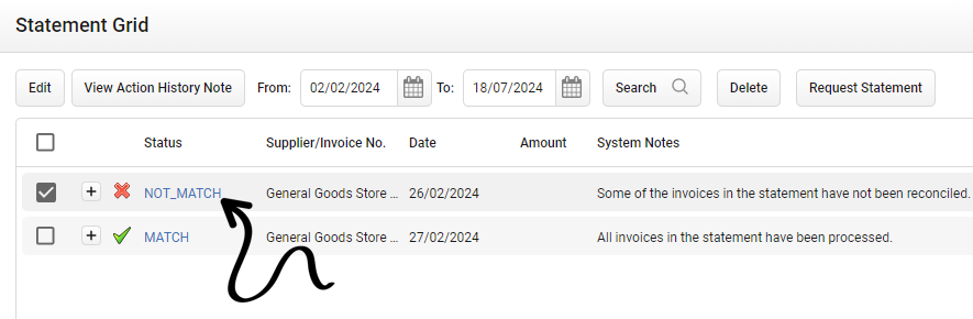 Managing Your Statements