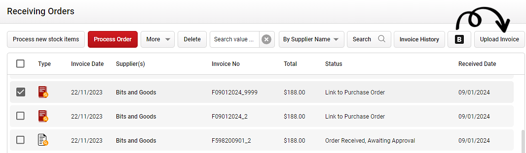 Upload an Invoice as an Image